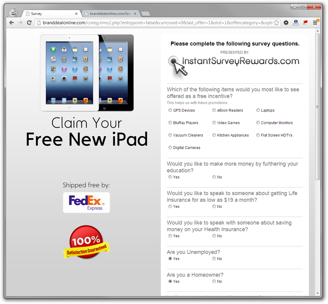 Facebook Scam: Check Out My Ipad 3 - 877ipad.com Scam