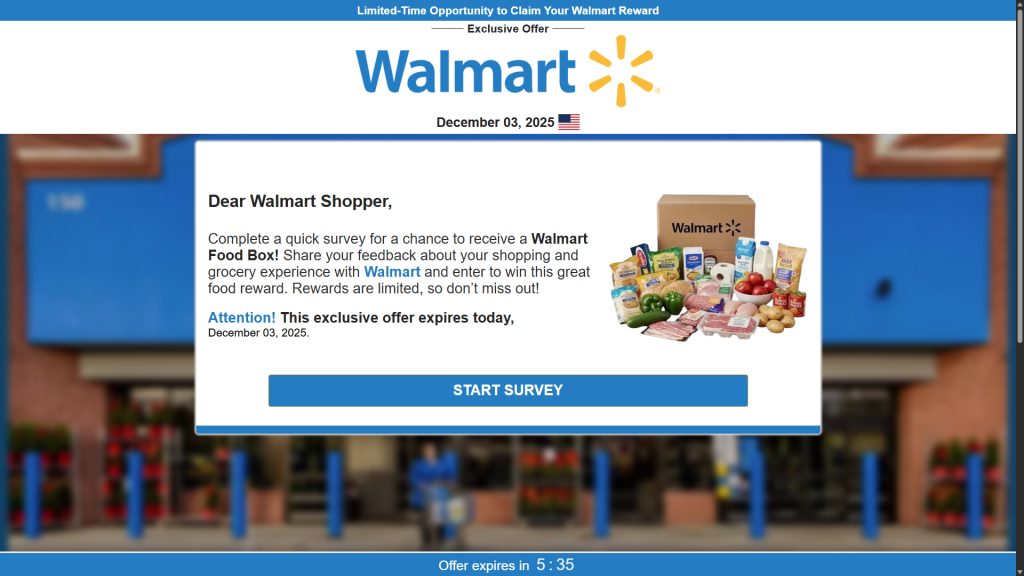 Walmart Food Box Scam Email Leads to Fake Surveys and a Phishing ...